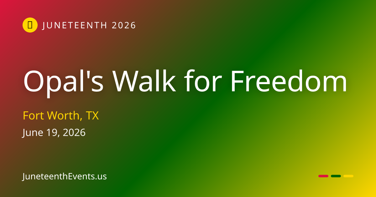 Opal's Walk for Freedom — Fort Worth, TX