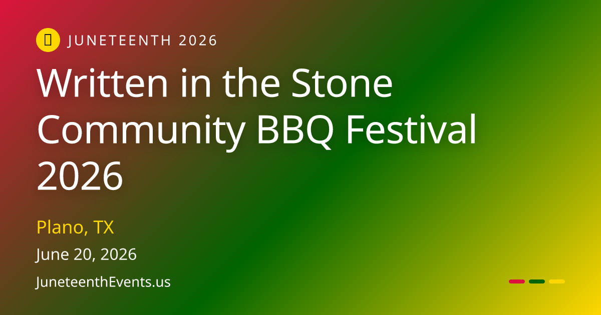 Written in the Stone Community BBQ Festival 2026 — Plano, TX